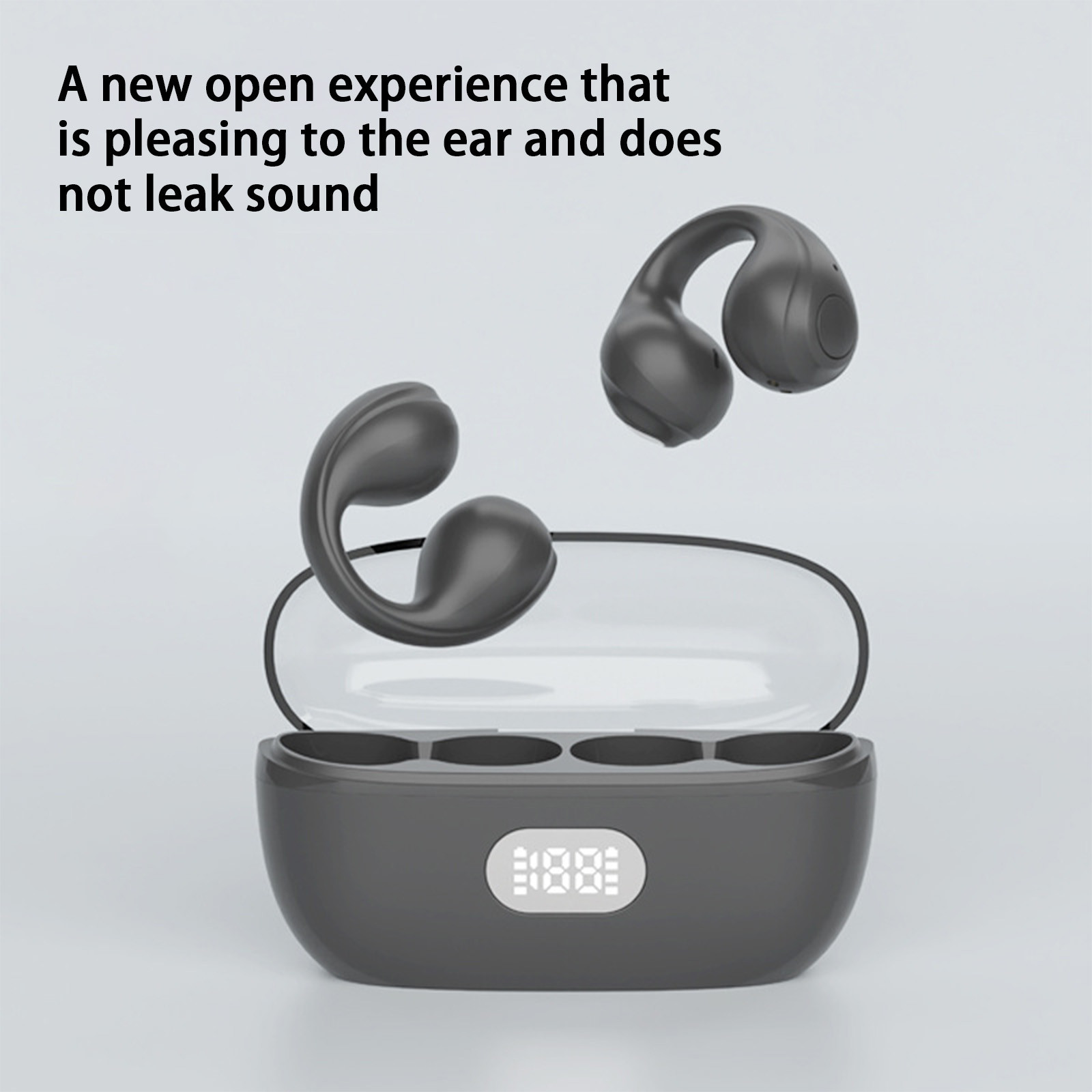 Wanfds True Wireless Earbuds Bluetooth Headphones with Earhook,LED ...