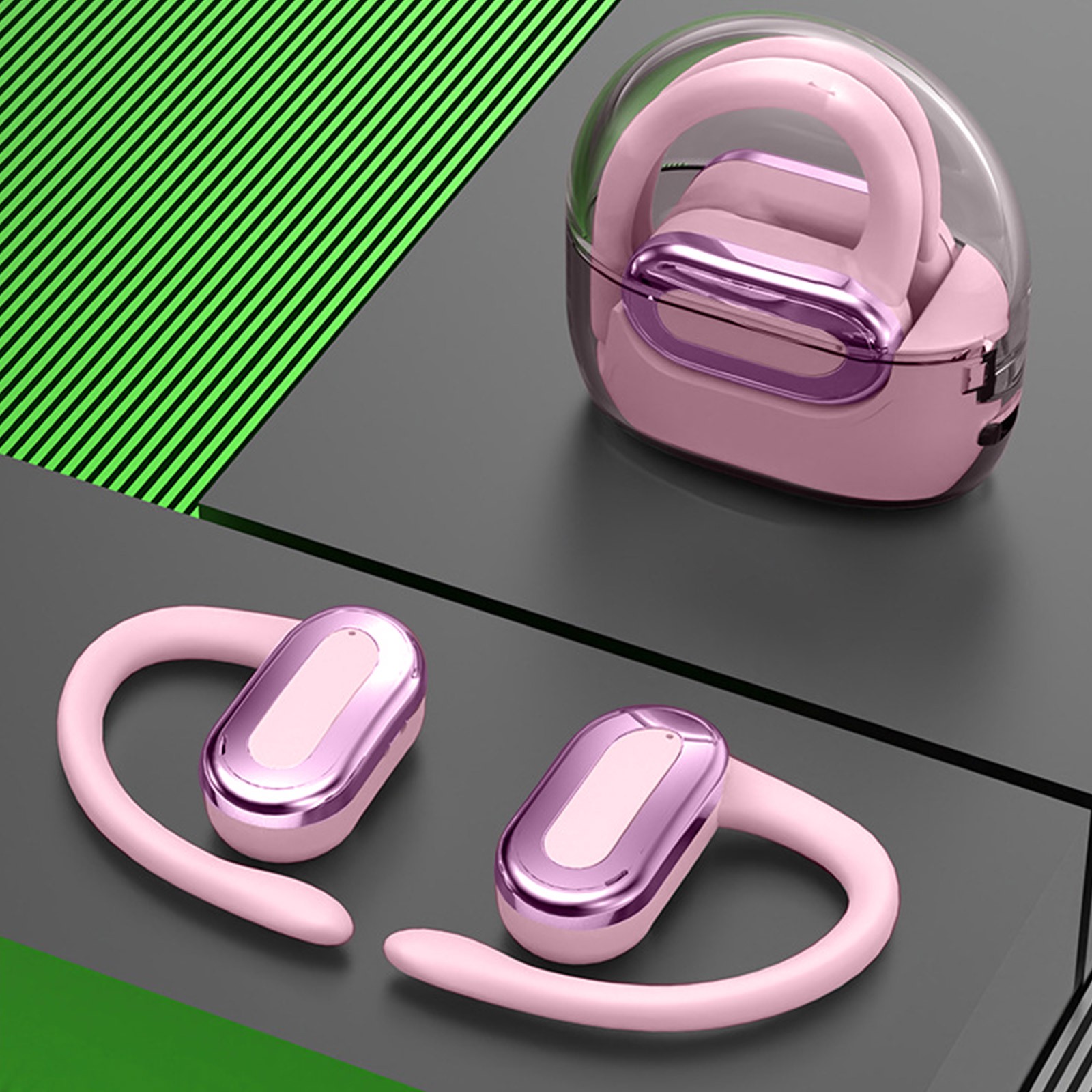 Wanfds Wireless Earbuds Bluetooth Headphones with Earhook,Noise ...