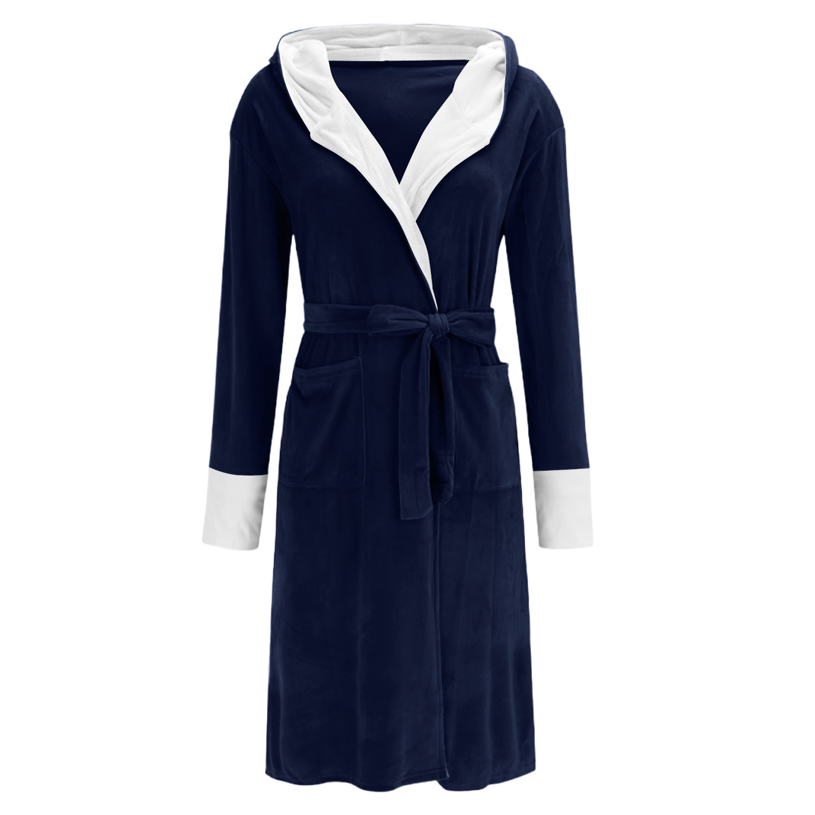 Aueoeo Women's Classic Robe Casual Soft Comfy Robes Warm Bathrobes ...