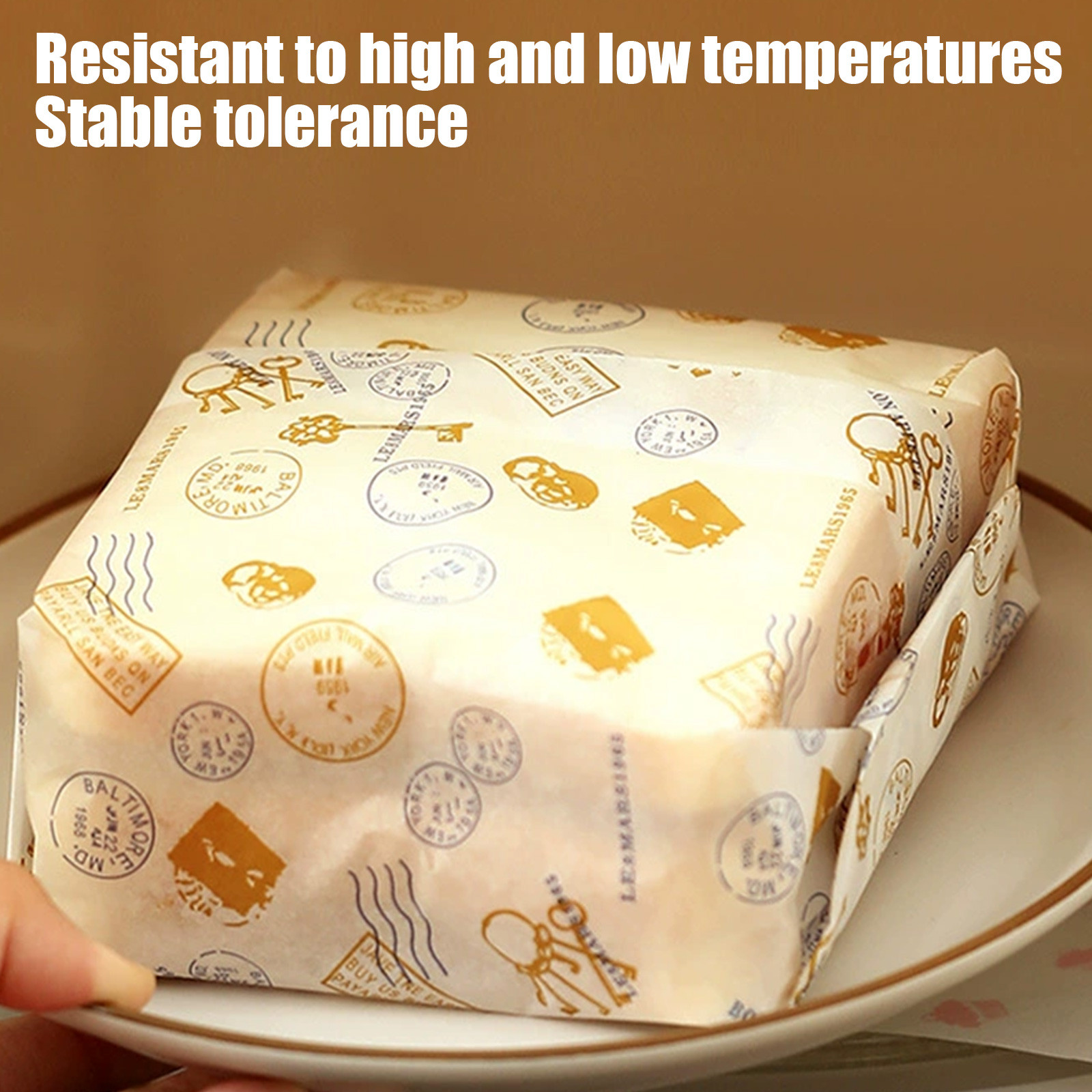 50 Sheets Of Sandwich Wrapping Paper Greaseproof Paper Burger Wrapping ...