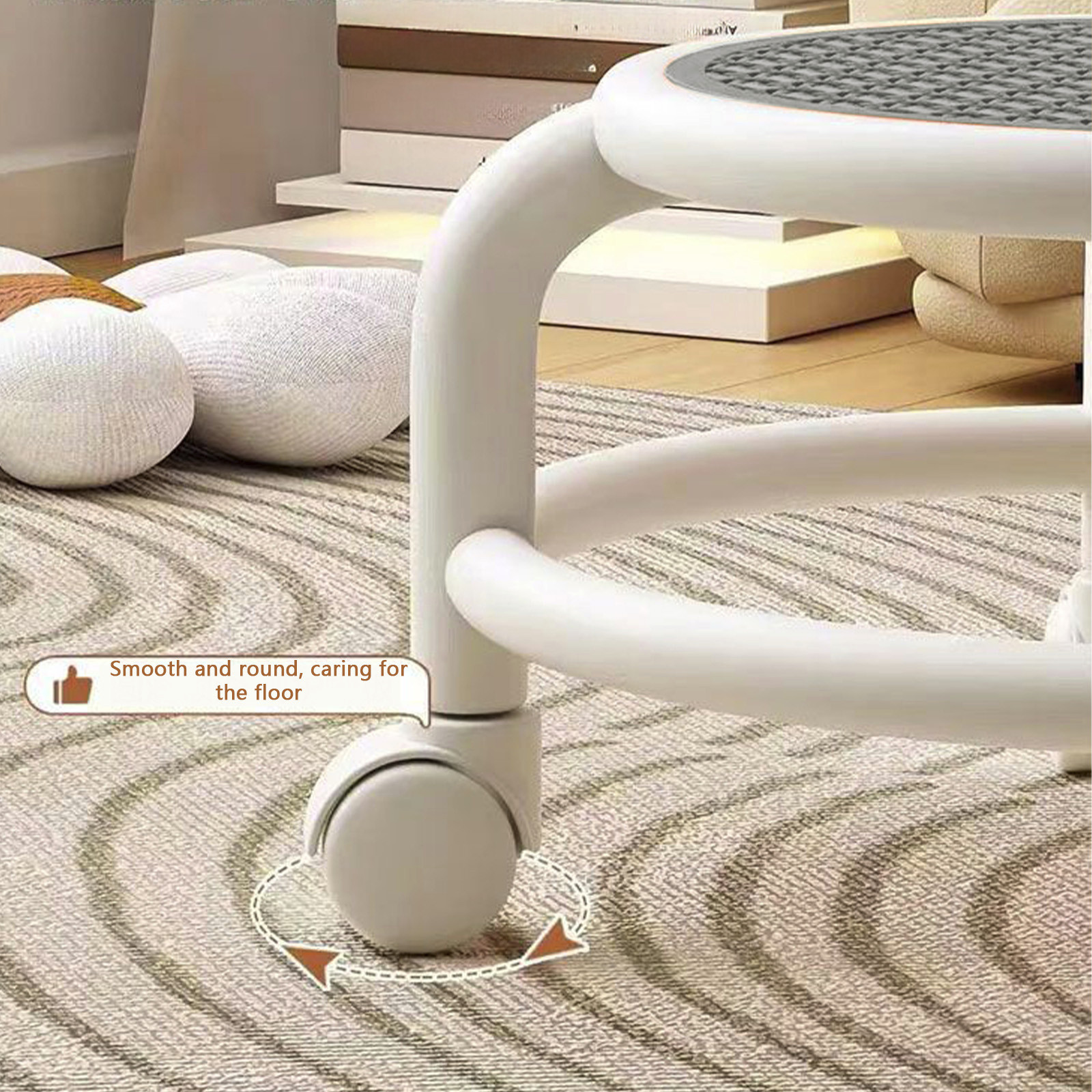 Wheel Rolling Stool Small Stool Low Roller Seat With 360 Degree Swivel ...