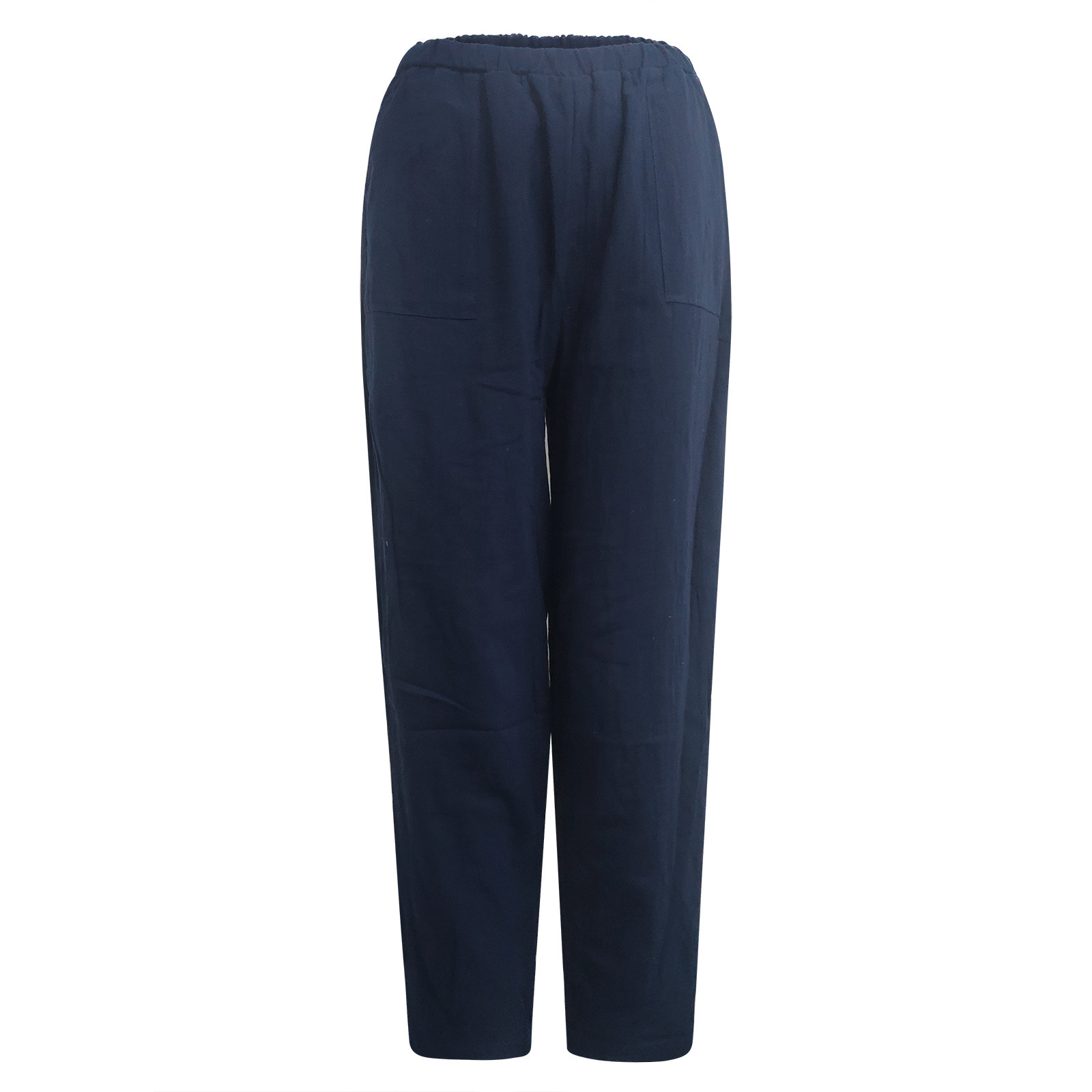 Hvyesh Plus Size Cotton Linen Pants Women Summer Elastic Waist Casual ...