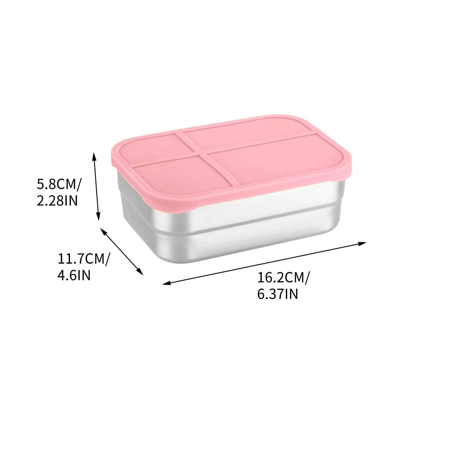 Contenedor rectangular de 720 ml para almacenar alimentos, hermético ...