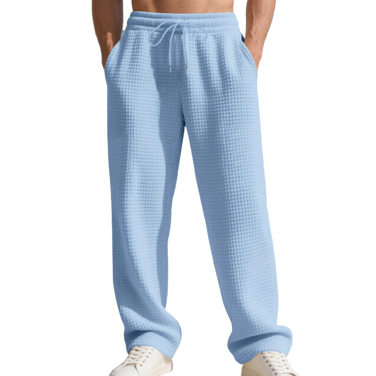 Aueoeo Yoga Pants Mens Sweatpants Men's Fashion Casual Solid Color ...