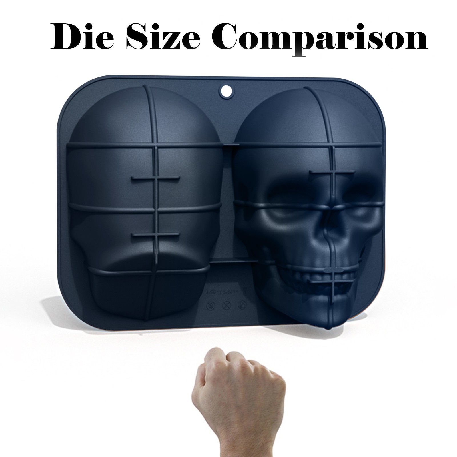 Dengmore Large Skull Cake Pan Haunted Skull Baking Cake Molds For ...