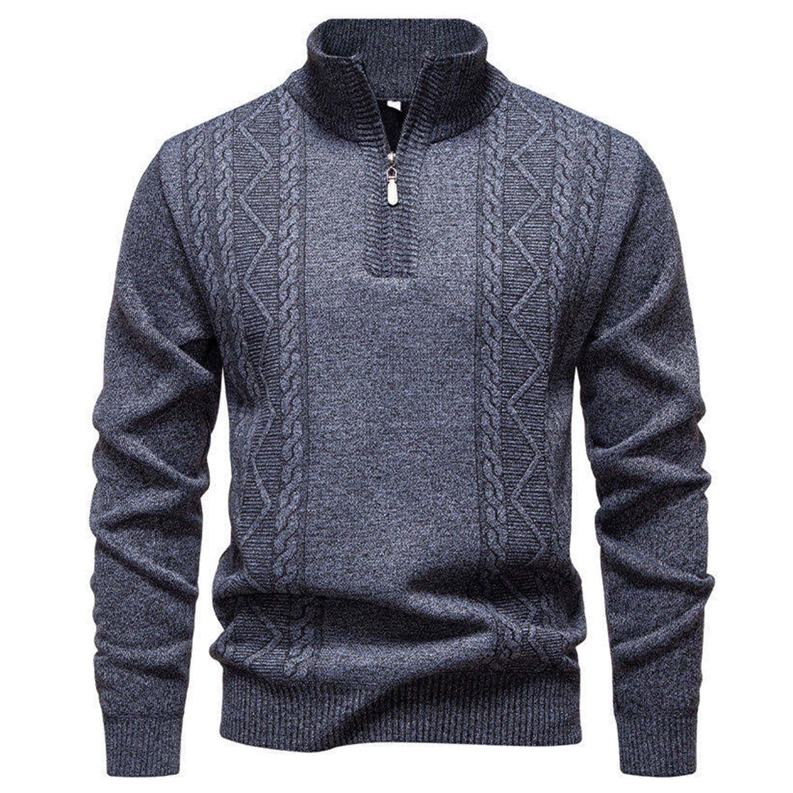 Aueoeo Quarter Zip Pullover For Men Soft Comfy Pullover Long Sleeve ...