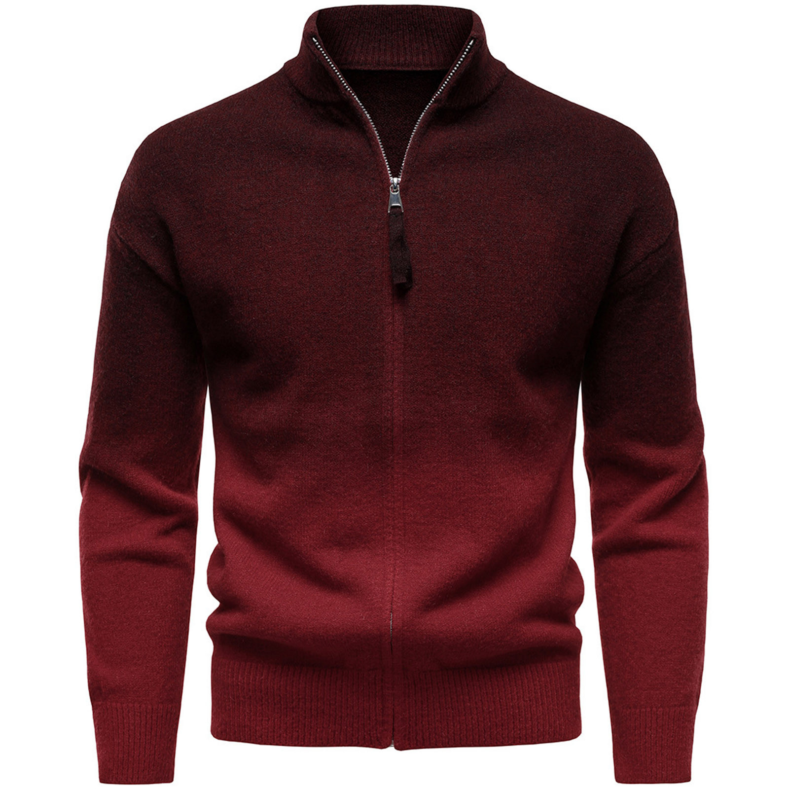 Aueoeo Men's Full Zip Jackets Fashion Trendy Sweater Pullover Gardients ...