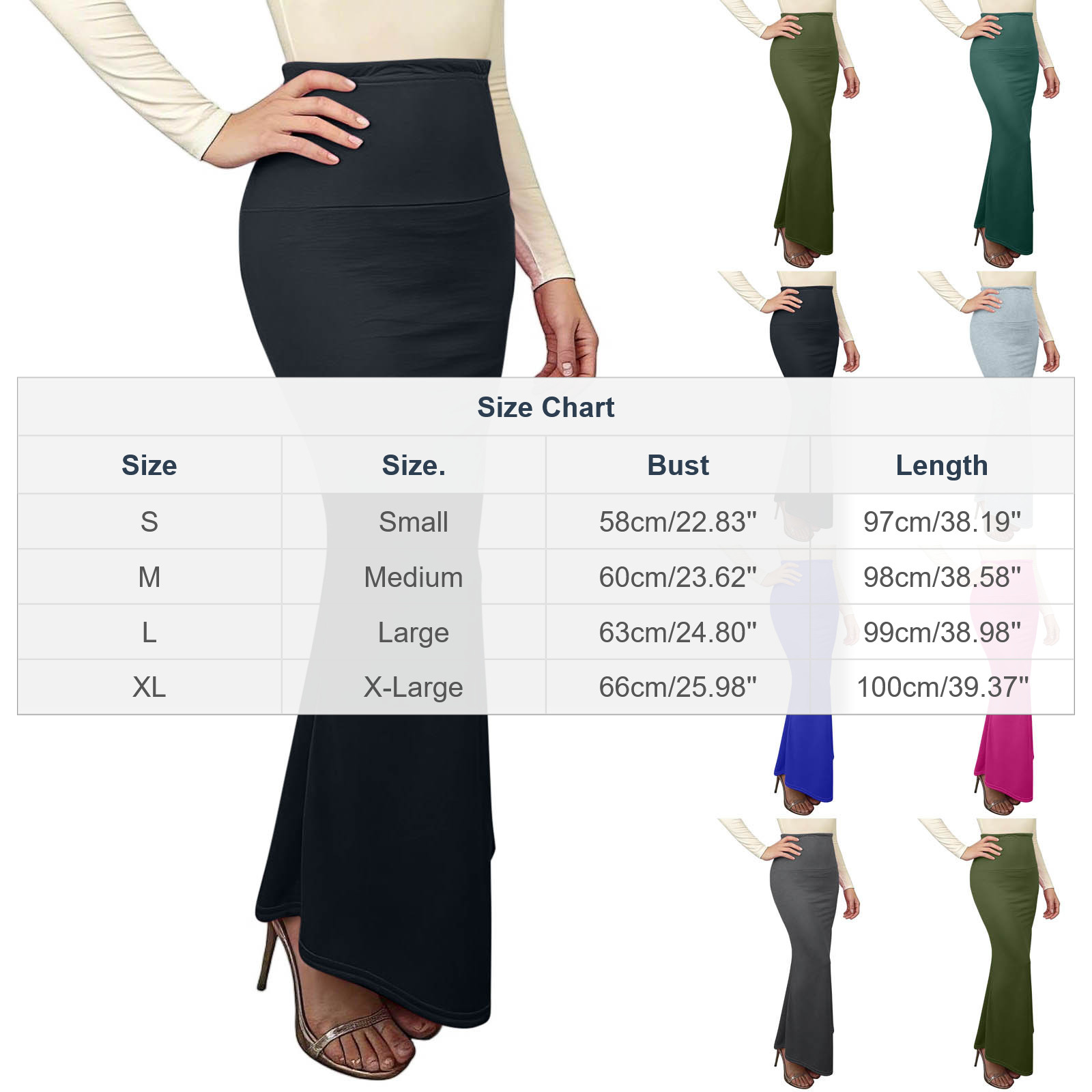 Aueoeo Women's High Waisted Skirts Going Out Outfits Bodycon Maxi Skirt ...