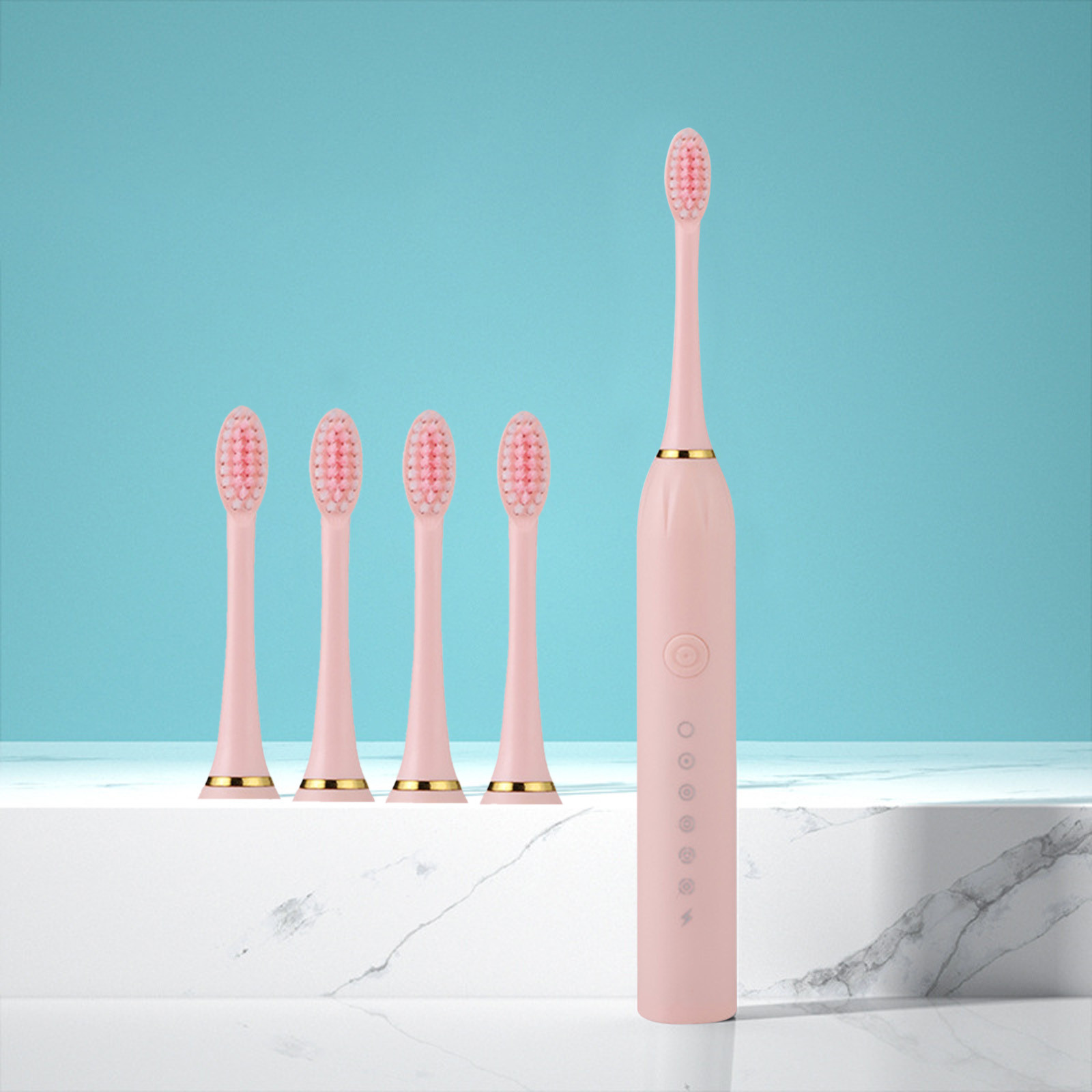 IBaodan Electric Toothbrush with 4 Pcs Soft Brush Heads, 6 Vibrating ...