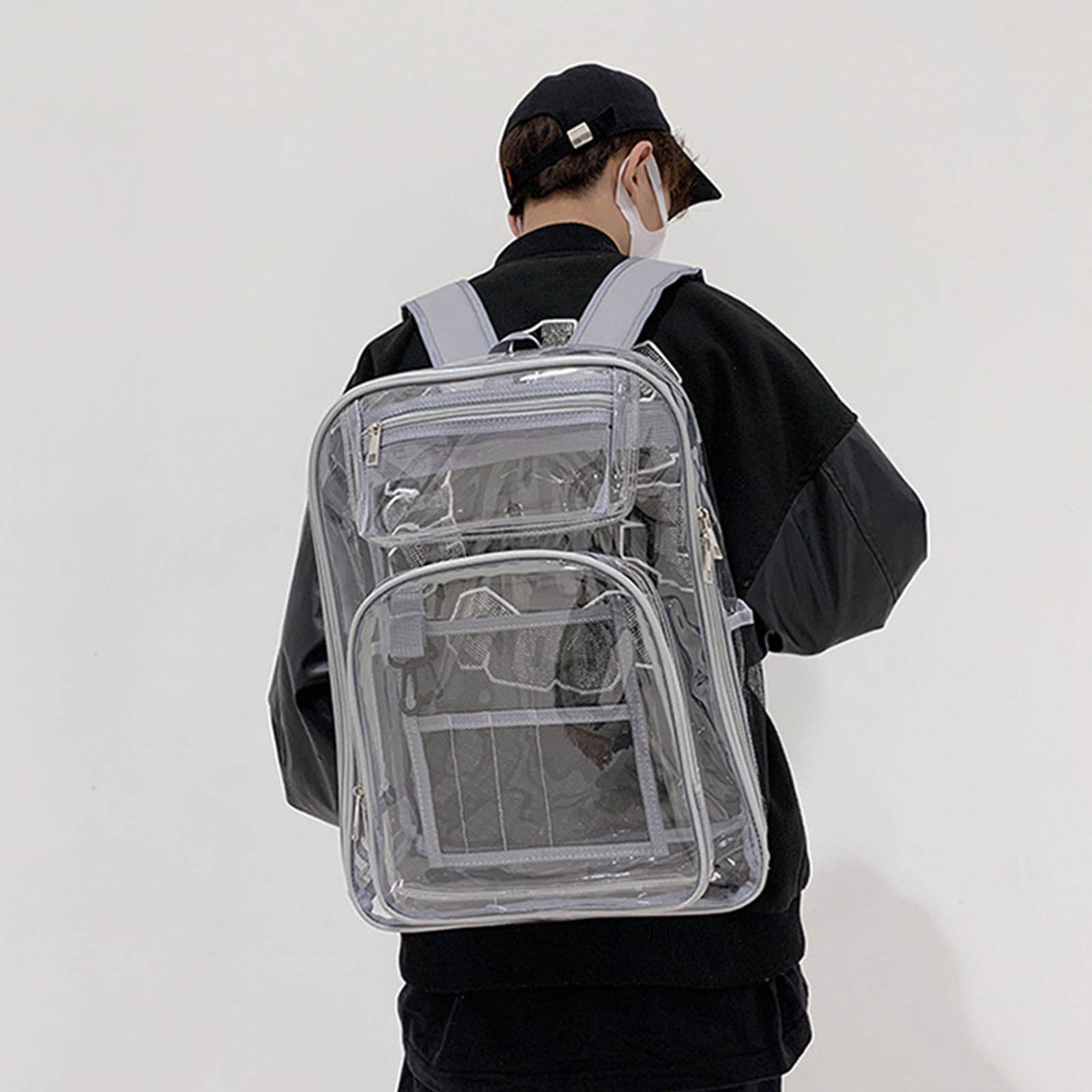 Clear Backpack Heavy Duty Large Pvc Transparent See Through Backpacks ...